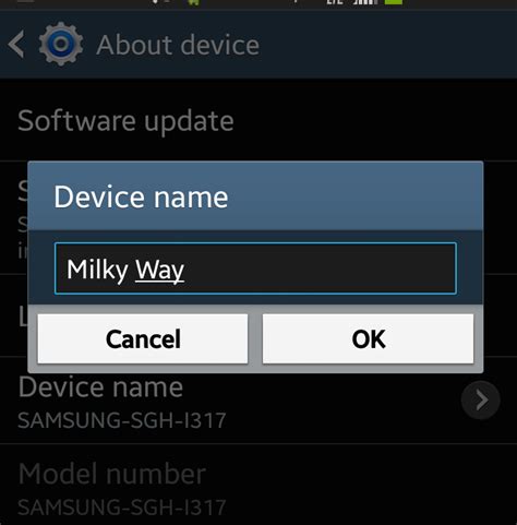 android bridge how to get the android device name settings about