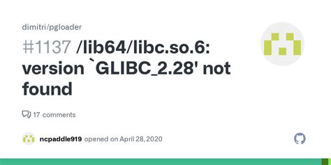 Lib Libc So Version Glibc Not Found Issue Dimitri Pgloader Github