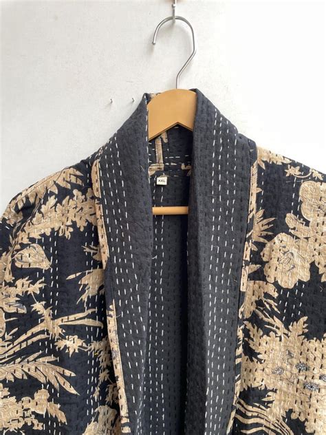 Kantha Reversible Short Jacket Indian Handmade Quilted Jacket Womens