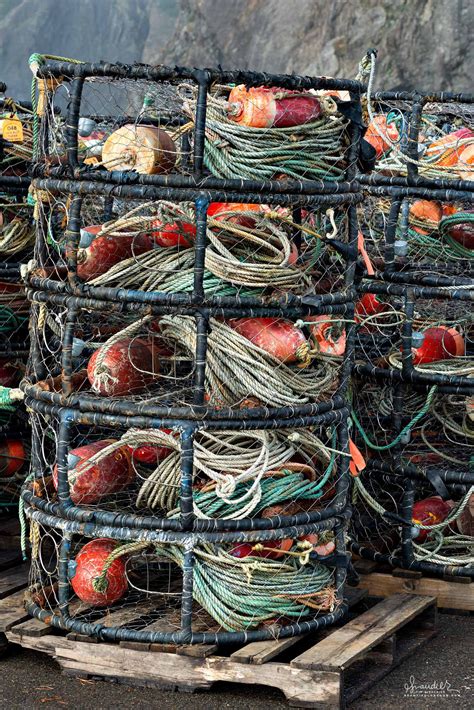 Crab Pots Stacked For Dungeness Crab Season Oregon Photography