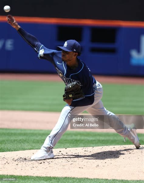 Taj Bradley Of The Tampa Bay Rays Pitches Against The New York Mets
