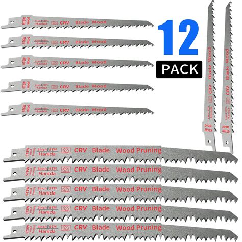 Hanida 9 Inch 5 Pack And 6 Inch 7 Pack Crv Wood Pruning Saw Blades For
