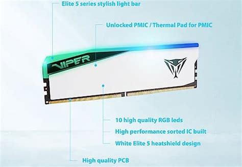 Patriot Viper Elite 5 Tuf Gaming Rgb 32gb 2x16gb Ddr5 6000 Vs Viper Elite 5 Rgb 32gb 2x16gb