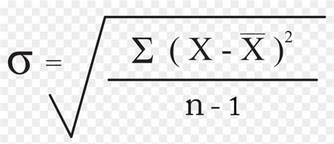 The Formula For Standard Deviation Black And White Clipart 2014639 Pikpng