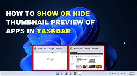 How To Disable Thumbnail Preview In Taskbar Windows 11 And 10 Youtube