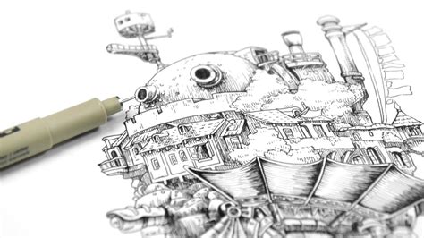 Howls Moving Castle Drawing