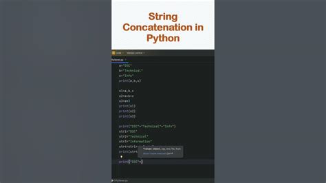 String Concatenation In Python Shorts Shortvideo Shortsfeed Short