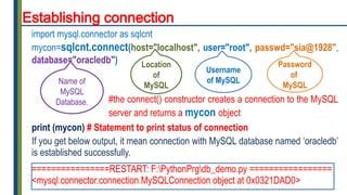 Database Connectivity Using Python And MySQL PPTX