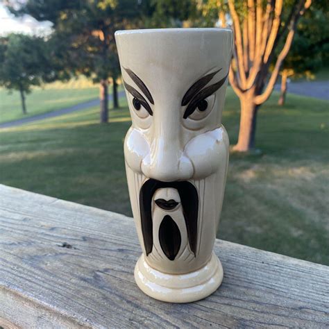 Vintage Fu Manchu Hawaii Hawaiian Tiki Mug Asian Male Ceramic Vase