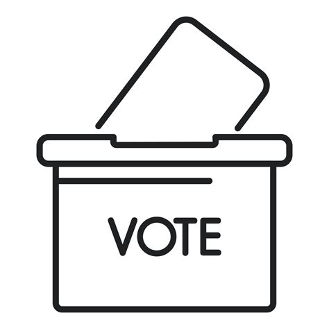Ballot Box Icon Outline Vector Social Vote 16817069 Vector Art At Vecteezy