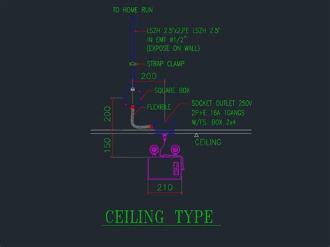 Ceiling Type Lighting Cad