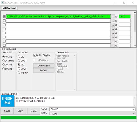 Using The Esp32 C6 With Circuitpython Flashing The Bin File Fritzenlab Electronics