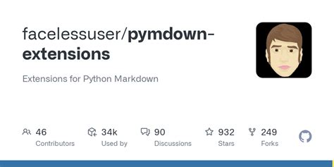 Github Facelessuserpymdown Extensions Extensions For Python Markdown