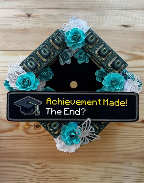 Minecraft End Portal Graduation Cap Topper 3d Minecraft Grad Topper