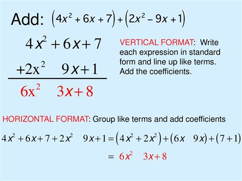 Adding And Subtracting Polynomials Ppt Download