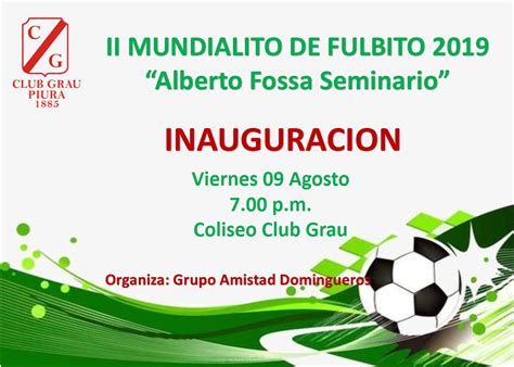 Inauguracion Ii Mundialito 09 08 19 Club Grau