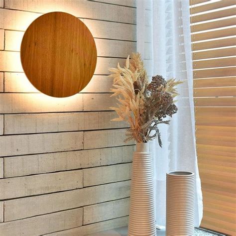 Accord Clean Led Wall Light Teak