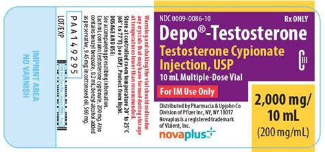 Depo Testosterone Package Insert Prescribing Information