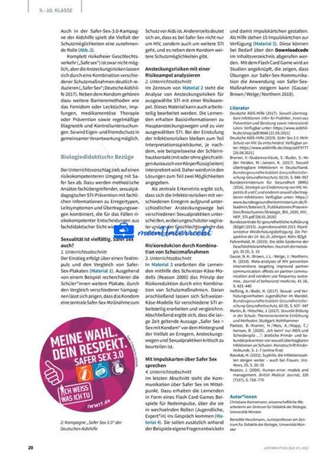 Risiko Trotz Safer Sex Meinunterricht