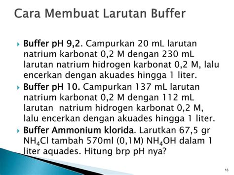 Pembuatanlarutanbuffer Kimia Farmasi Analisis Ppt