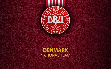 Hd Wallpaper Denmark National Football Team Leather Texture Emblem Logo