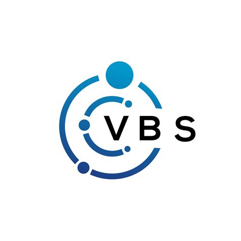 Vbs Letter Technology Logo Design On White Background Vbs Creative