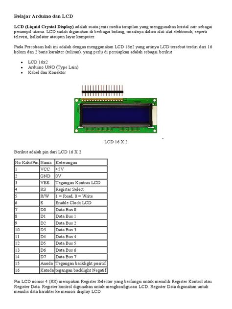 Belajar Arduino Dan Lcd Pdf