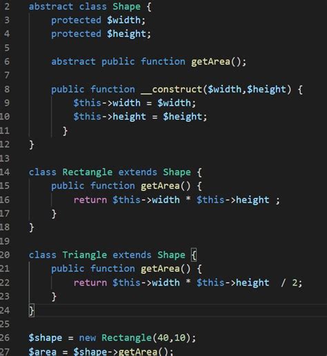 Solved Abstract Class Shape Protected Width Chegg