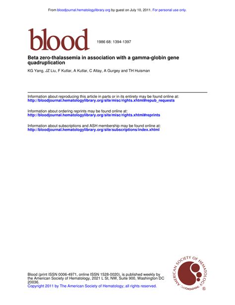 Pdf Beta Zero Thalassemia In Association With A Gamma Globin Gene