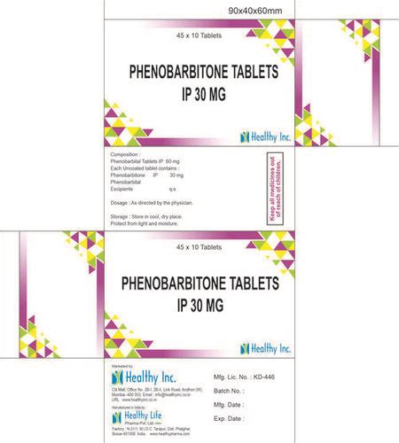 Phenobarbitone Tablets Ip 30mg Medicine Raw Materials At Best Price In Mumbai Healthy Life
