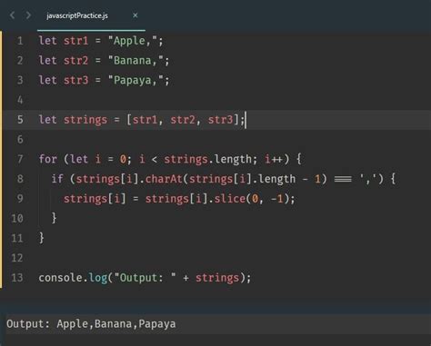 How To Remove The Last Comma From A String In Javascript
