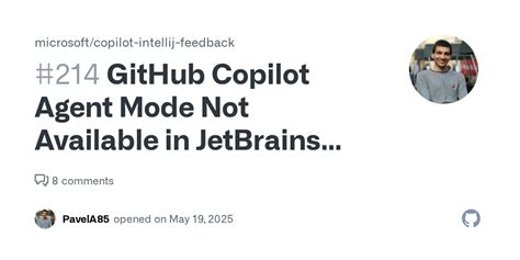 Github Copilot Agent Mode Not Available In Jetbrains Rider · Issue 214 · Microsoftcopilot