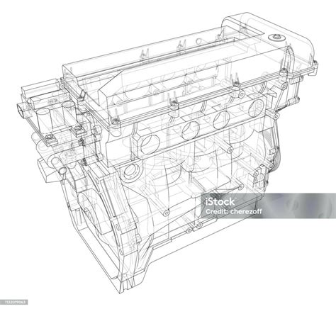 엔진 스케치 3d의 벡터 렌더링 0명에 대한 스톡 벡터 아트 및 기타 이미지 0명 3차원 형태 개념 Istock