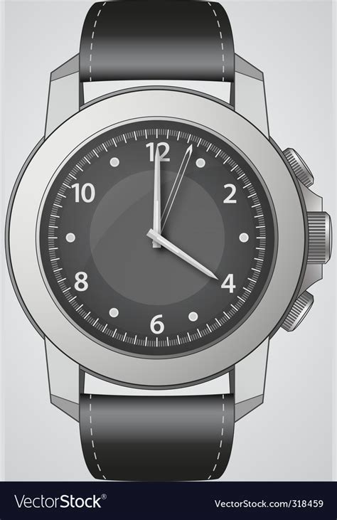 Analog Watch Royalty Free Vector Image Vectorstock