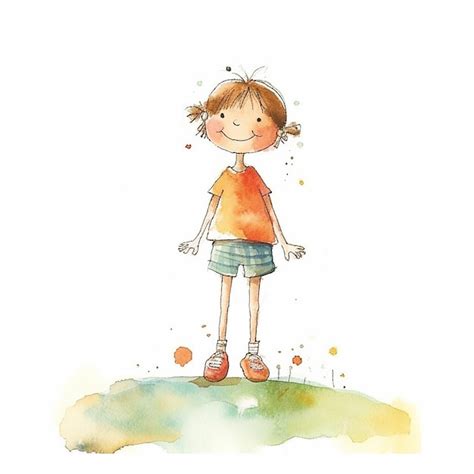 Ilustración Para Niños En Acuarela Foto Premium