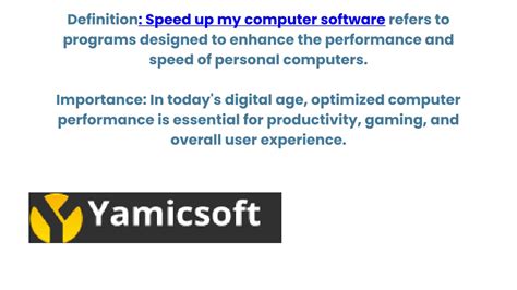 PPT Boost Performance And Efficiency Effortlessly With Speed Up My Computer Software