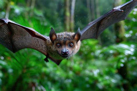 Bats Flying In Tropical Rainforest Capture The Essence Of Wildlife In