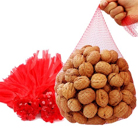 Holzlrgus 24 Inch Plastic Mesh Seafood And Shrimp Boil Bags 100pcs Red