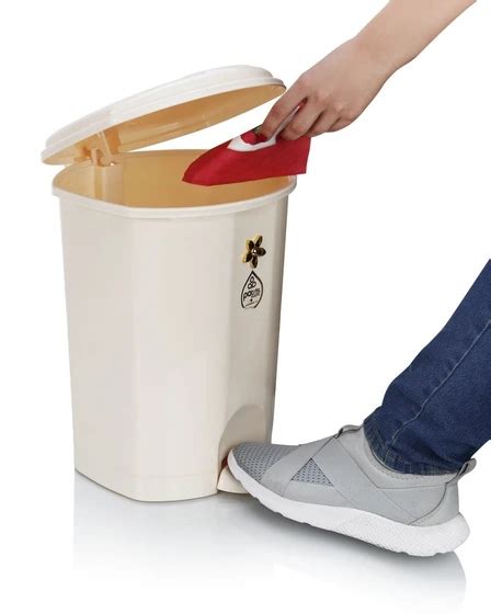 خرید و قیمت سطل پدالی تارا بزرگ صورتی و وانیلی و طوسی و سفید ترب