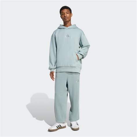 Adidas All Szn French Terry Washed Loose Joggers Green Adidas Uk