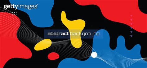 Abstract Multicolored Flowing Shape On Dark Black Backgroun 이미지