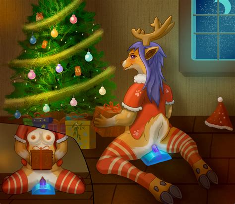 Rule 34 Christmas Deer Female Fengyue680 Hi Res Holidays Mammal Masturbation New World Deer