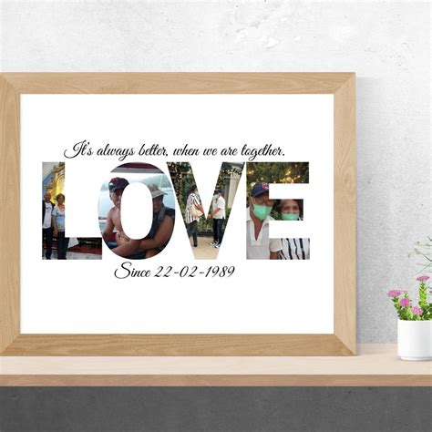 Personalized Love Collage Design Perfect For Anniversaries And Ts