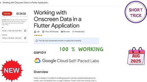 Working With Onscreen Data In A Flutter Application 2025 Gsp1011 Qwiklabs
