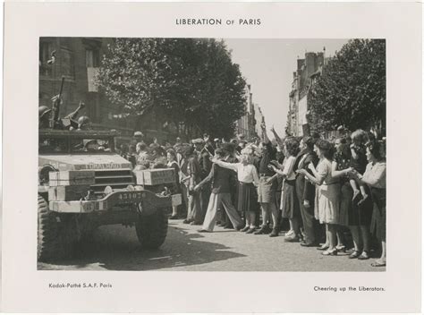 Large Folder Of Photographs Documenting The Liberation Of Paris Paris