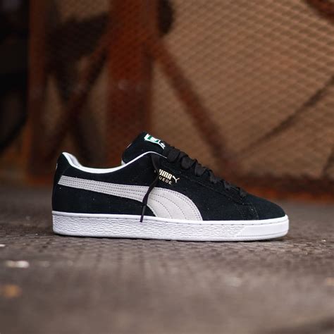 Mens Puma Suede Classic Black White Puma Suede Sneakers Men