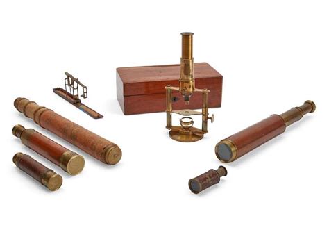 Five Telescopes Microscope And Folding Scales