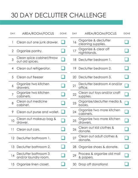 Declutter Printable • Decluttering Planner • Declutter Checklist