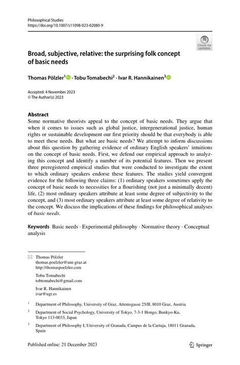 Pdf Broad Subjective Relative The Surprising Folk Concept Of Basic