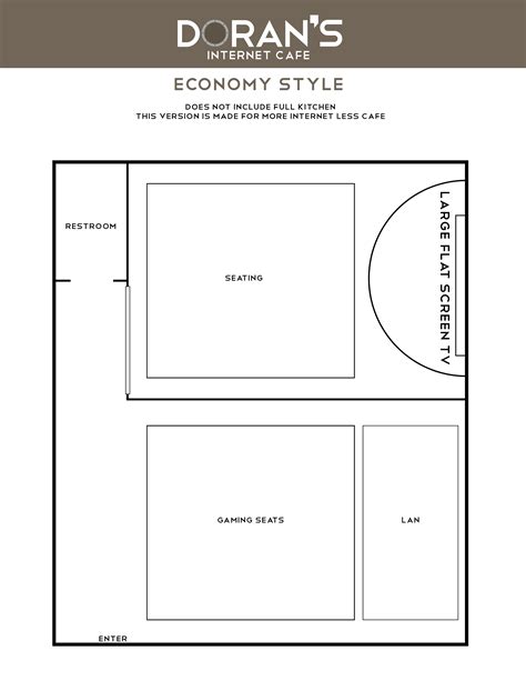 Dorans Internet Cafe Floor Plans Behance